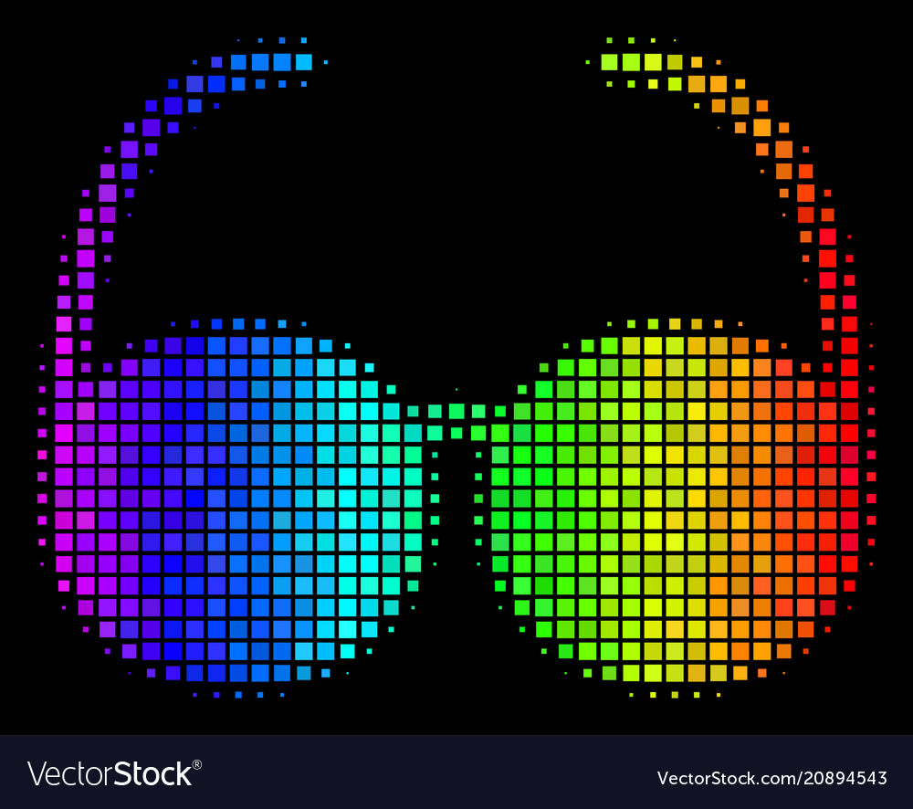 Colored dot spectacles icon Royalty Free Vector Image