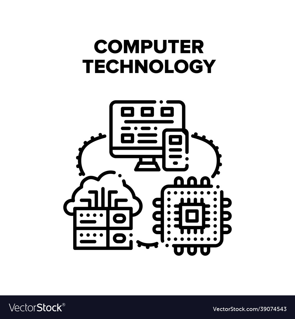 Computer technology concept Royalty Free Vector Image