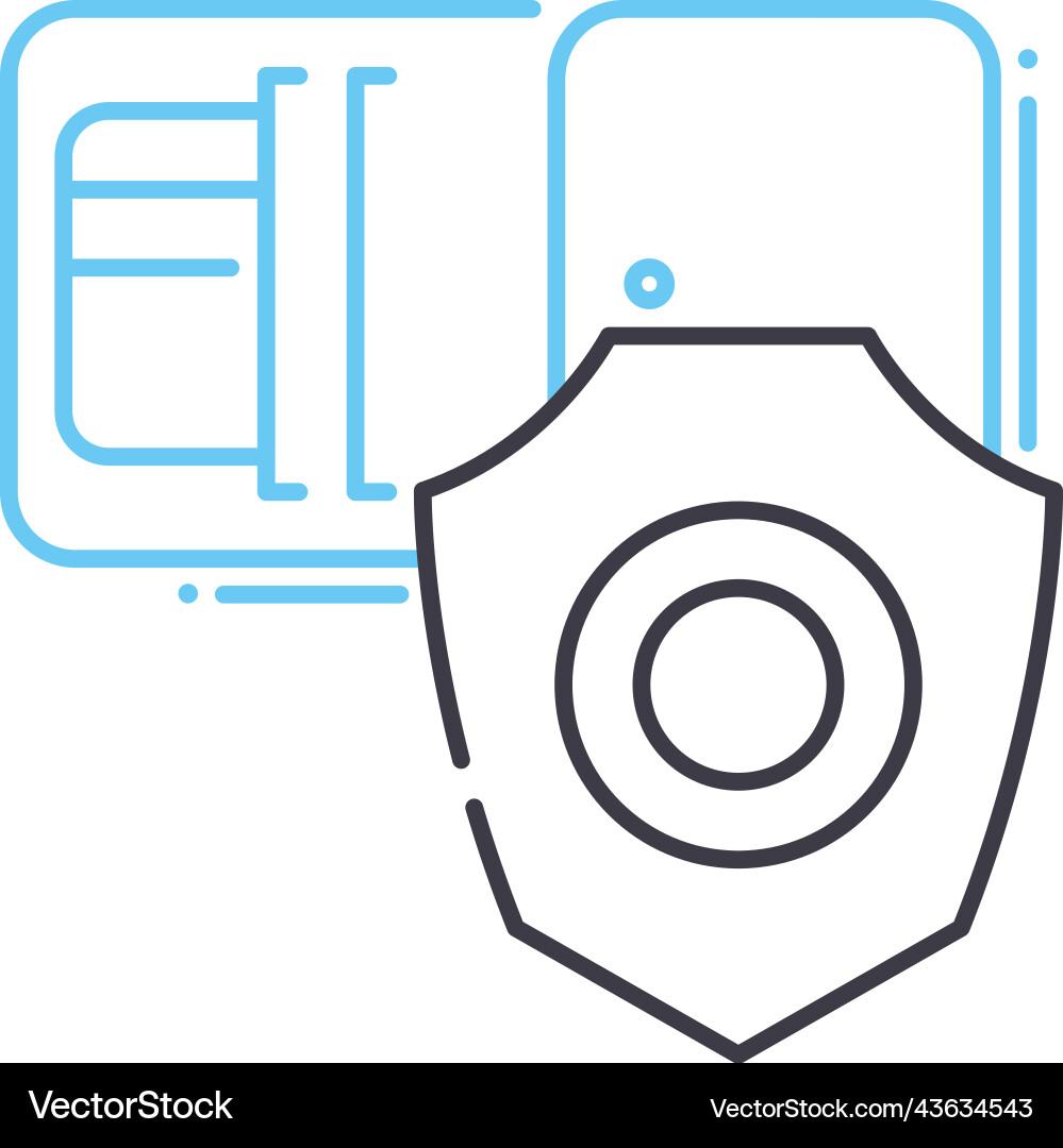 Financial security line icon outline symbol Vector Image
