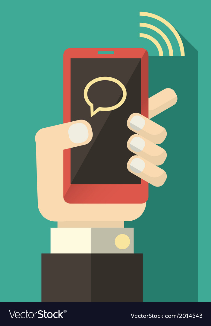 Flat smartphone Royalty Free Vector Image - VectorStock