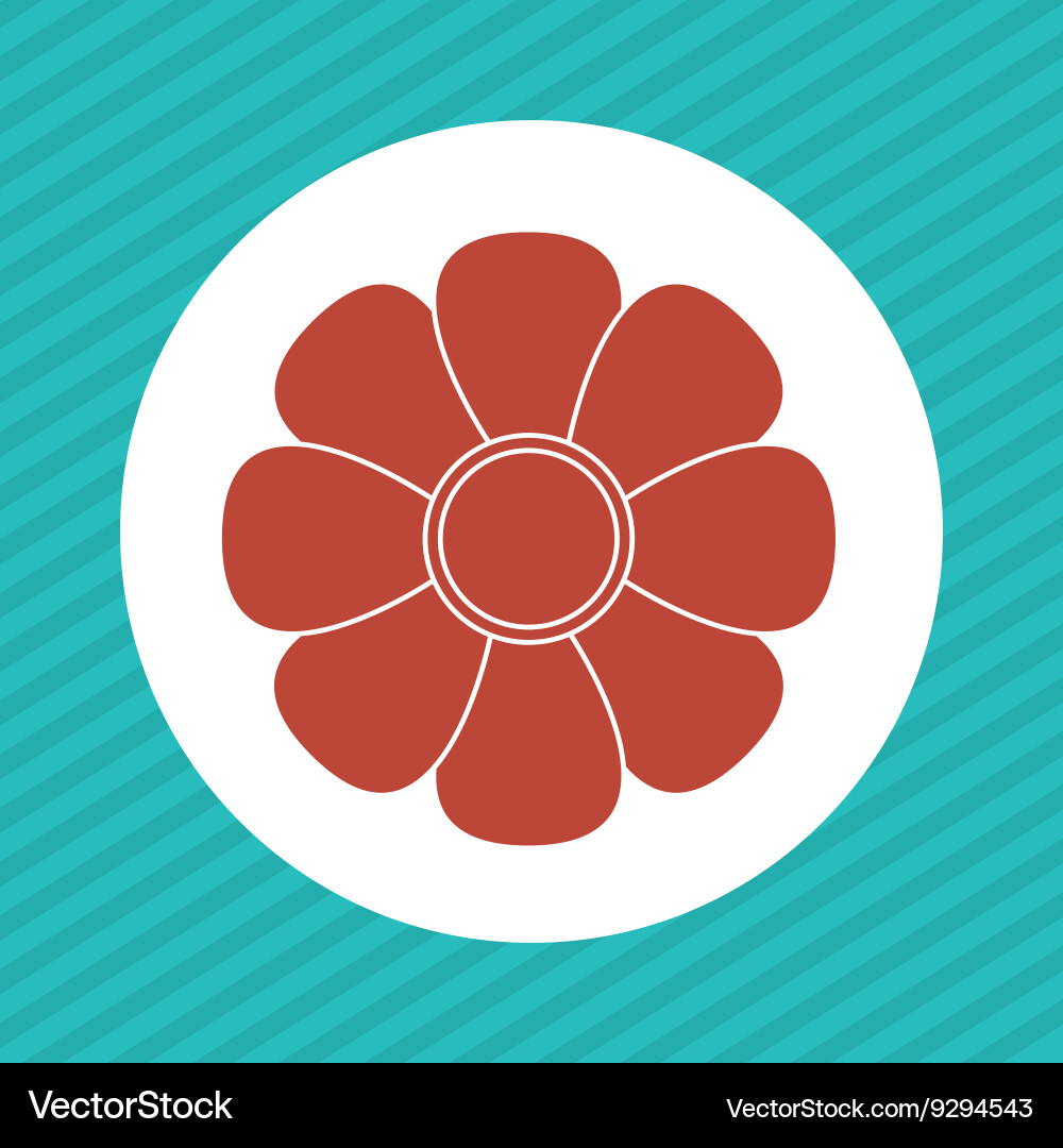 Flower garden icon colorful Royalty Free Vector Image