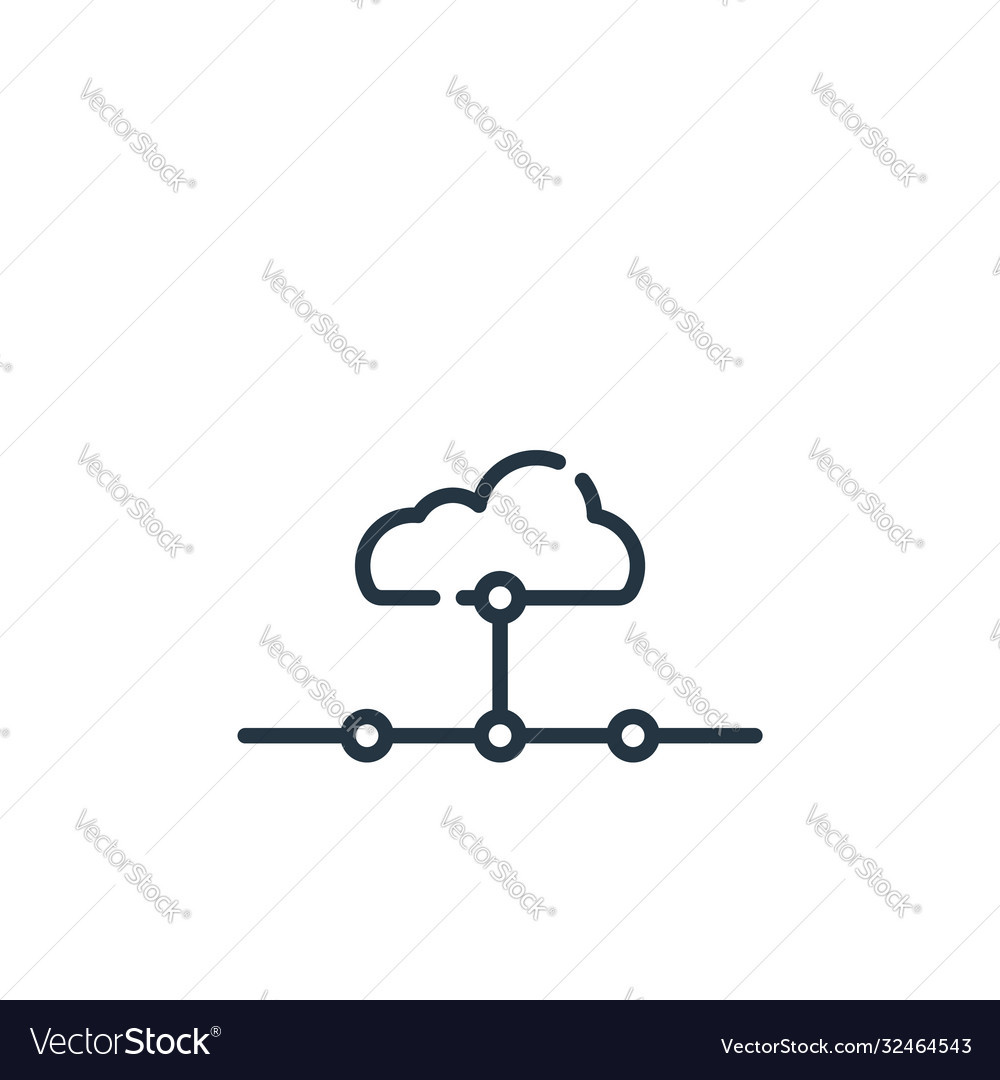 Network icon isolated on white background outline Vector Image