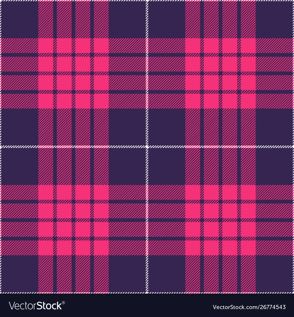 Pink and purple tartan plaid seamless pattern Vector Image