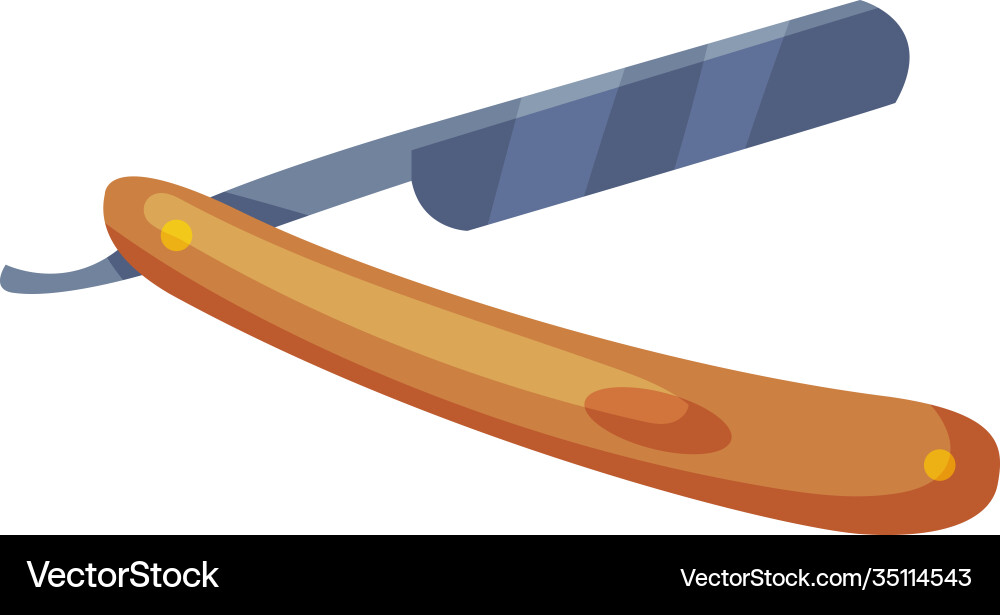 Retro style straight razor barber professional Vector Image