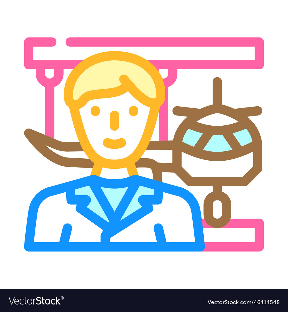 Aeronautical engineer worker color icon Royalty Free Vector Aeronautical engineer worker color icon Royalty Free Vector
