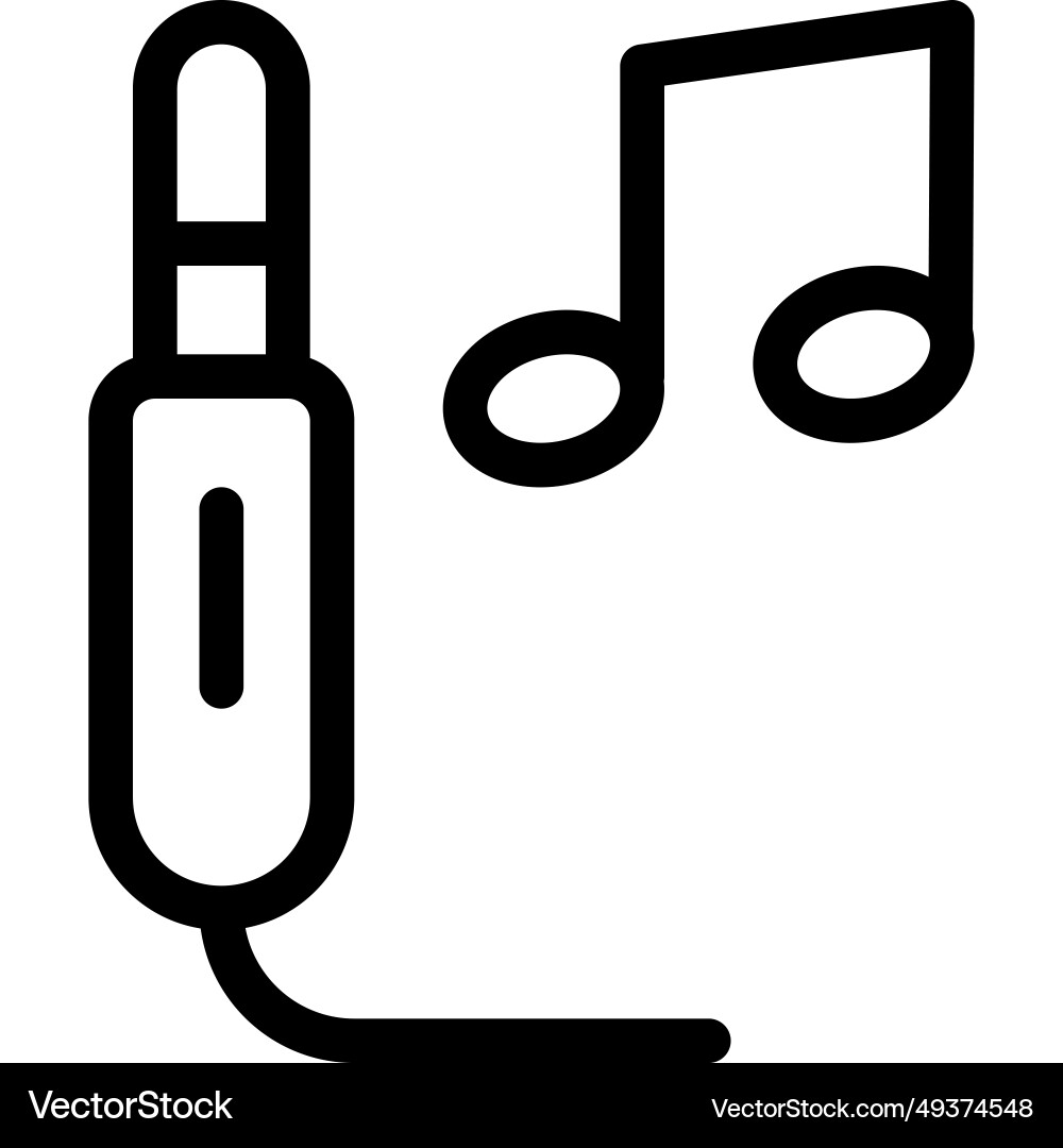 Audio jack connection enables music to flow Vector Image