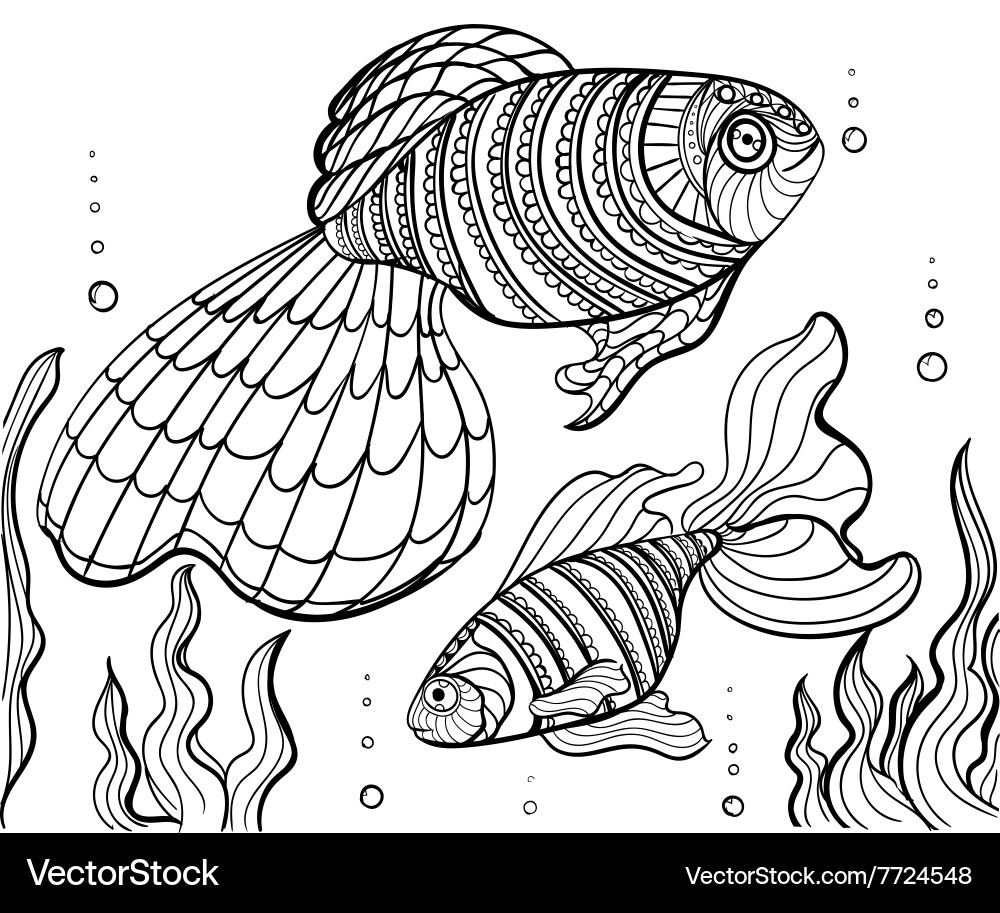 Coloring book for adult Royalty Free Vector Image