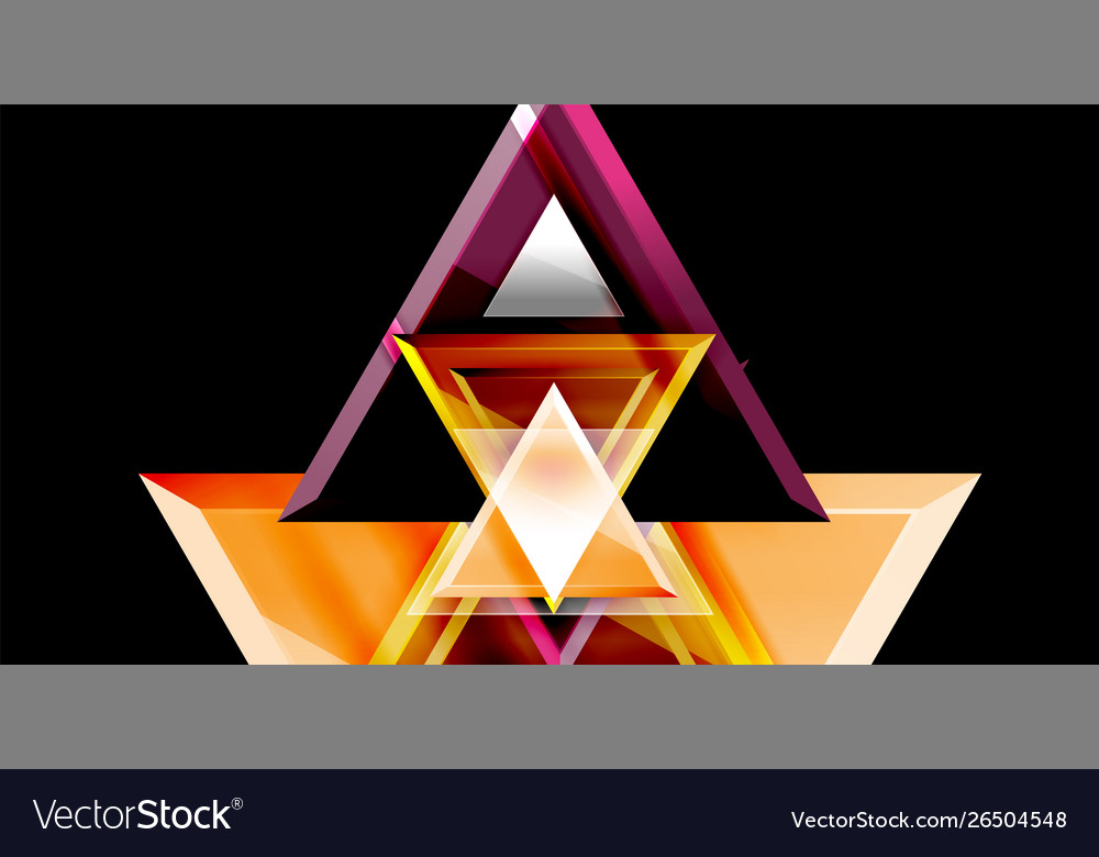 Dynamic triangle composition abstract background Vector Image