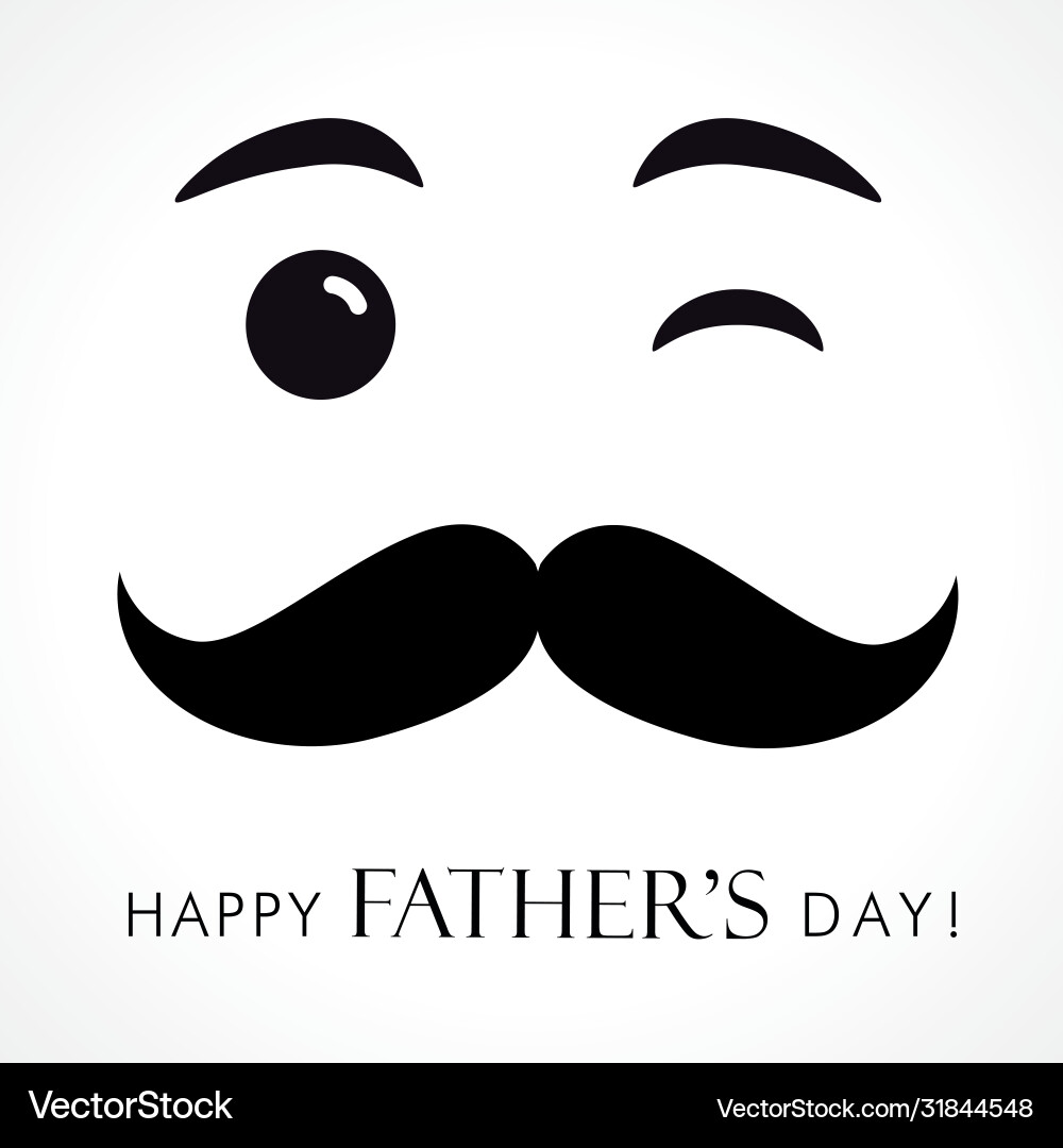Happy fathers day smiling dad greeting card Vector Image