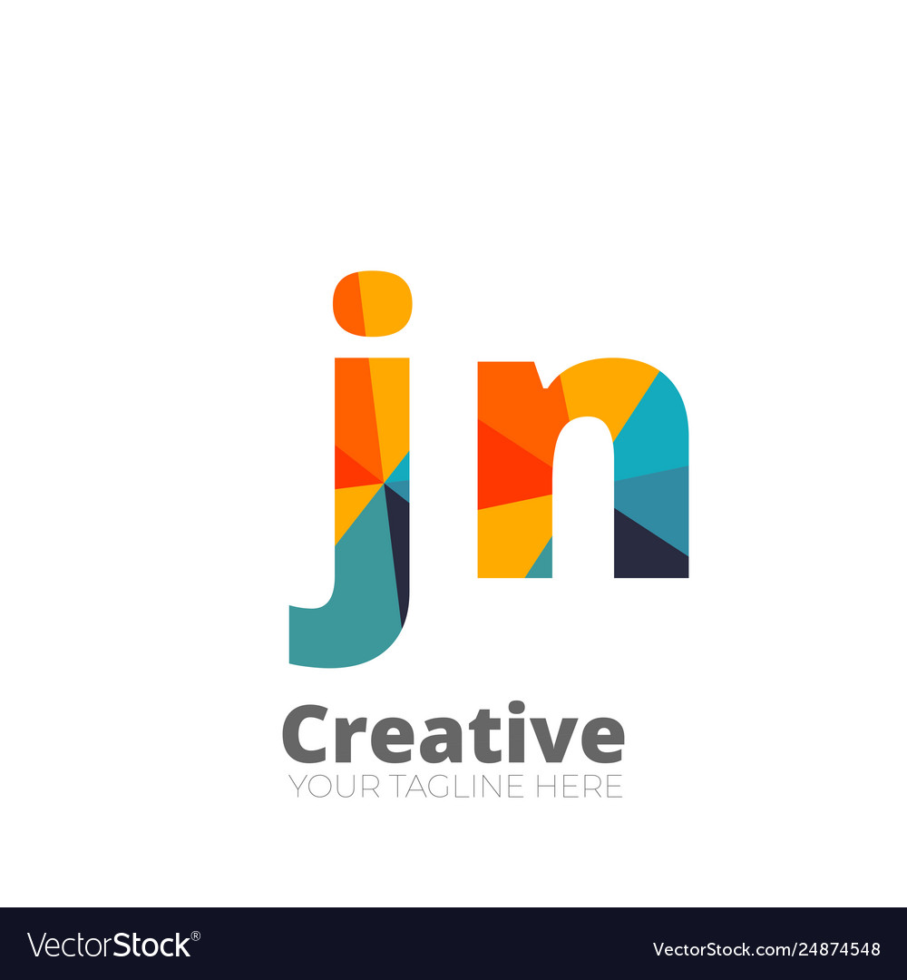 Initial letter rounded design logo - elements Vector Image