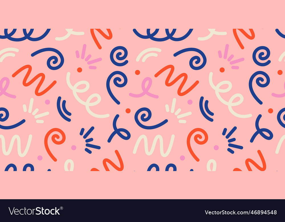 Pattern with squiggles Royalty Free Vector Image