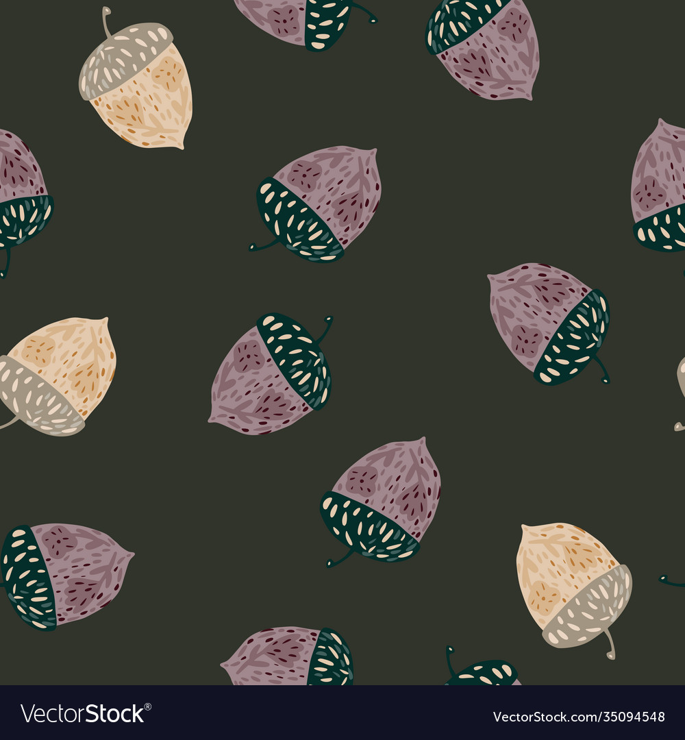 Random seamless fall pattern with purple Vector Image