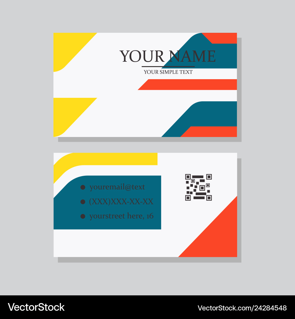 Simple business card with logo or icon Royalty Free Vector