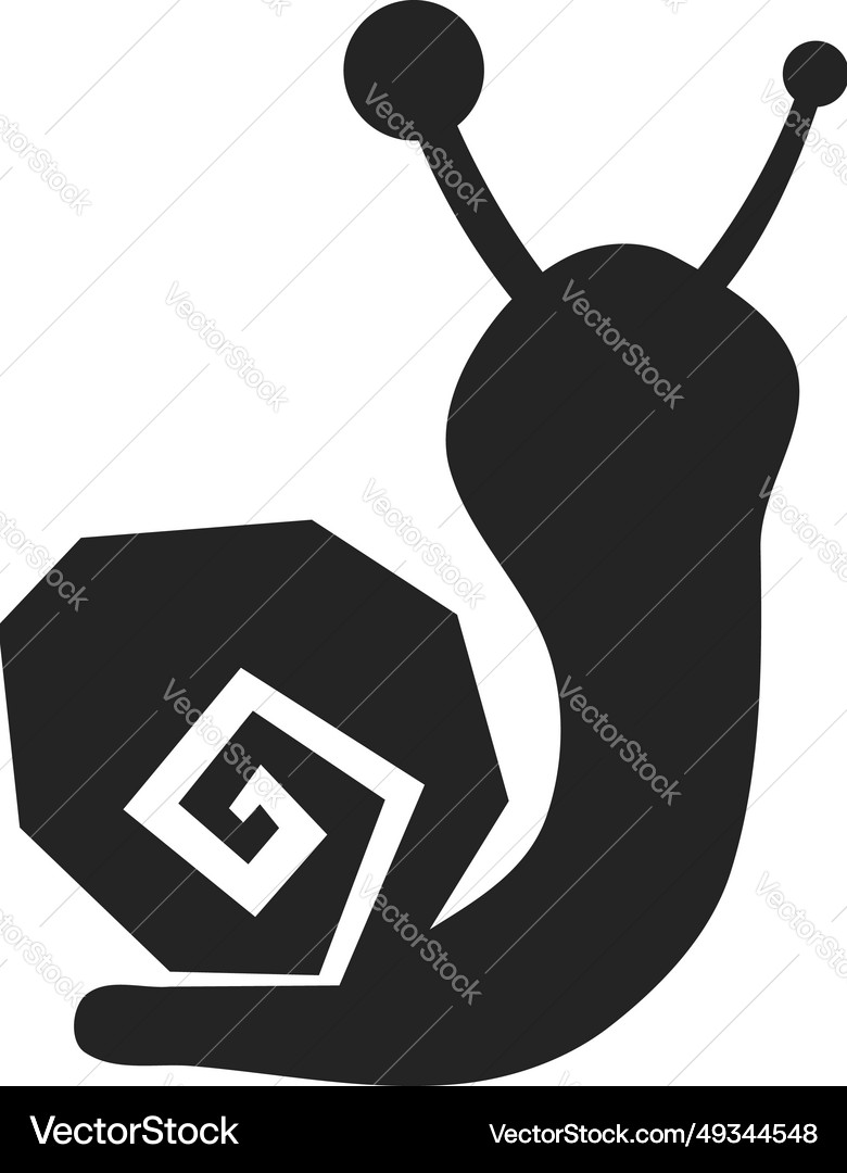 Snail logo template isolated brand identity icon Vector Image