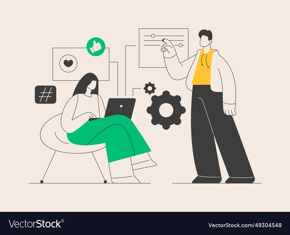 Social network monitoring abstract concept Vector Image Social network monitoring abstract concept Vector Image