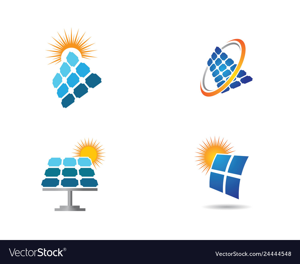 Solar panel logo Royalty Free Vector Image - VectorStock