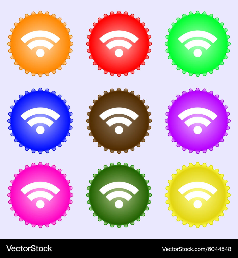 Wifi sign wi-fi symbol wireless network icon Vector Image