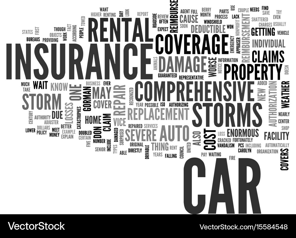 Will your auto insurance weather the storm text Vector Image