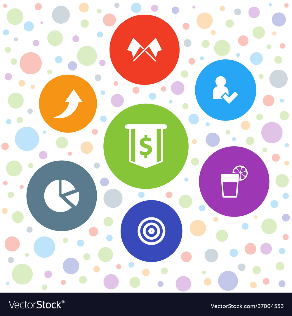 7 ui icons Royalty Free Vector Image - VectorStock