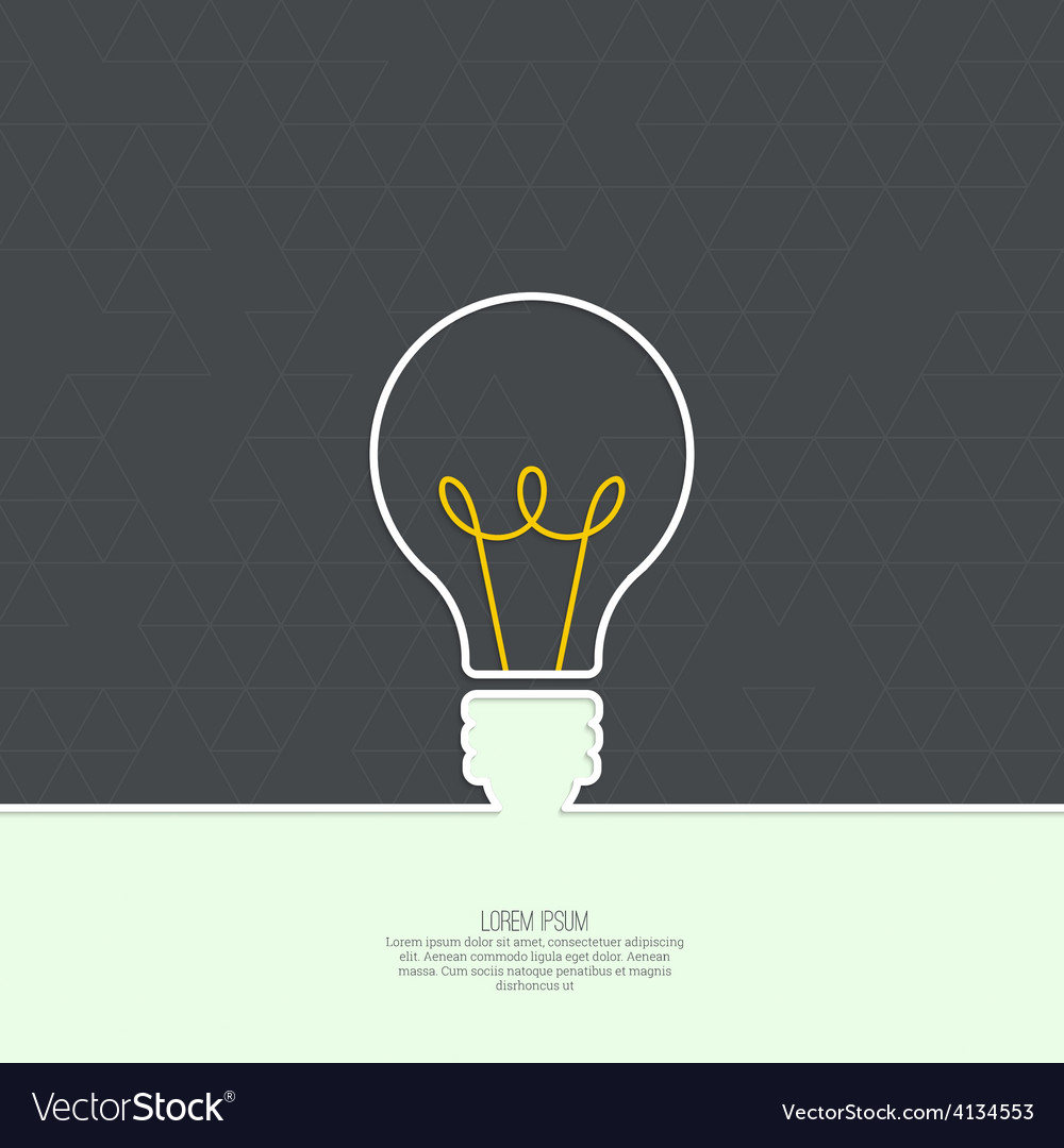 Bulb light idea Royalty Free Vector Image - VectorStock