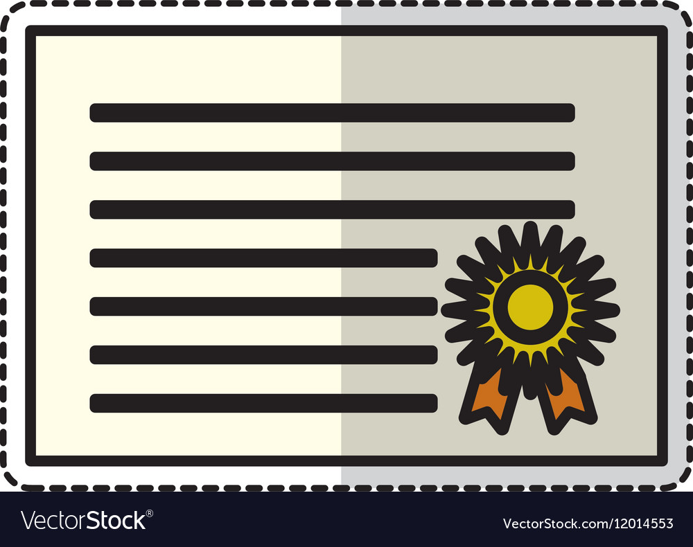 Certificate document icon Royalty Free Vector Image