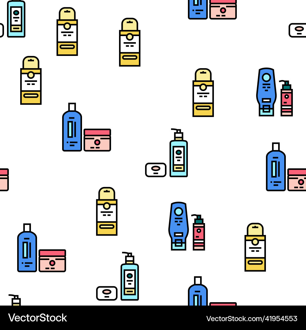 Cosmetics package beauty product seamless Vector Image