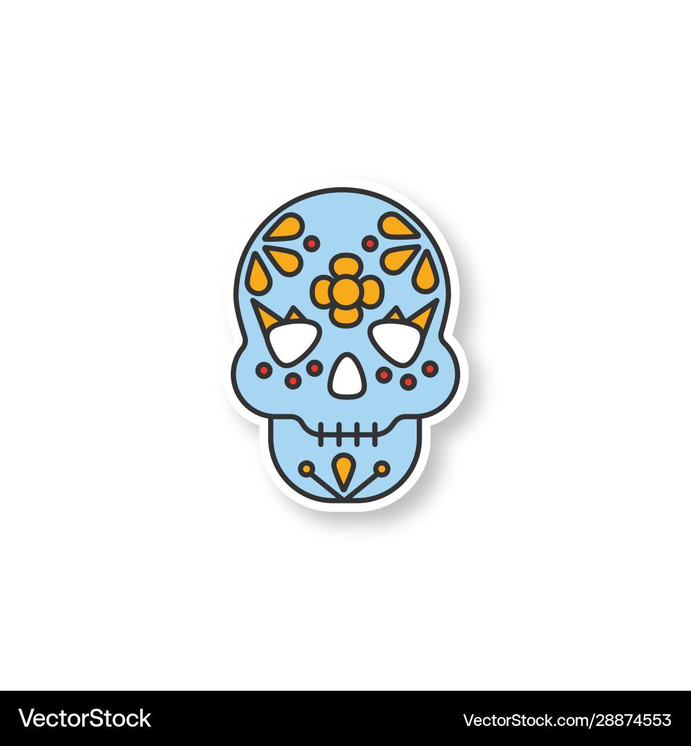Day dead patch Royalty Free Vector Image - VectorStock