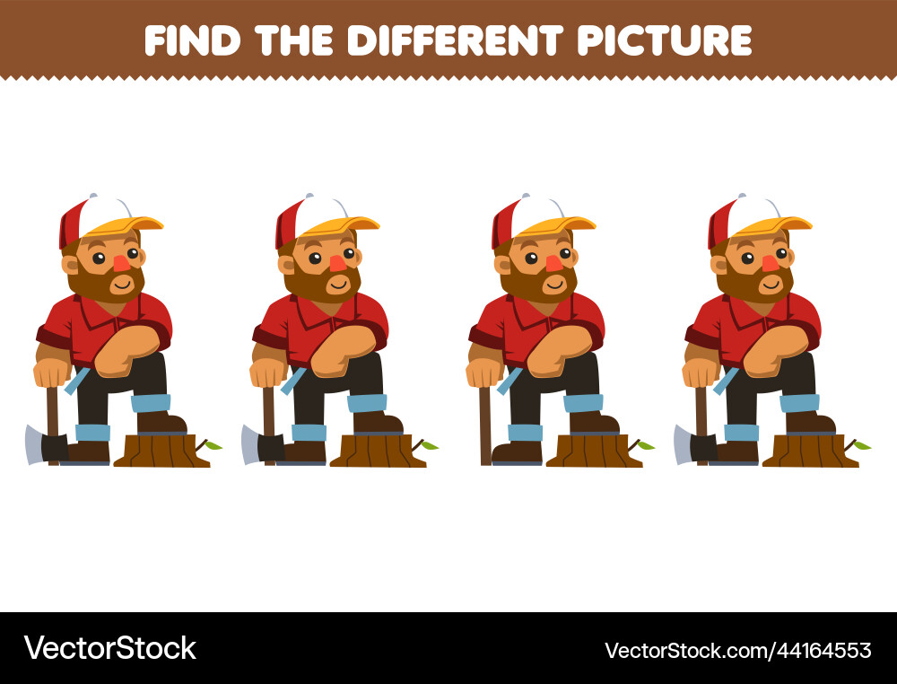 Education game for children find the different Vector Image