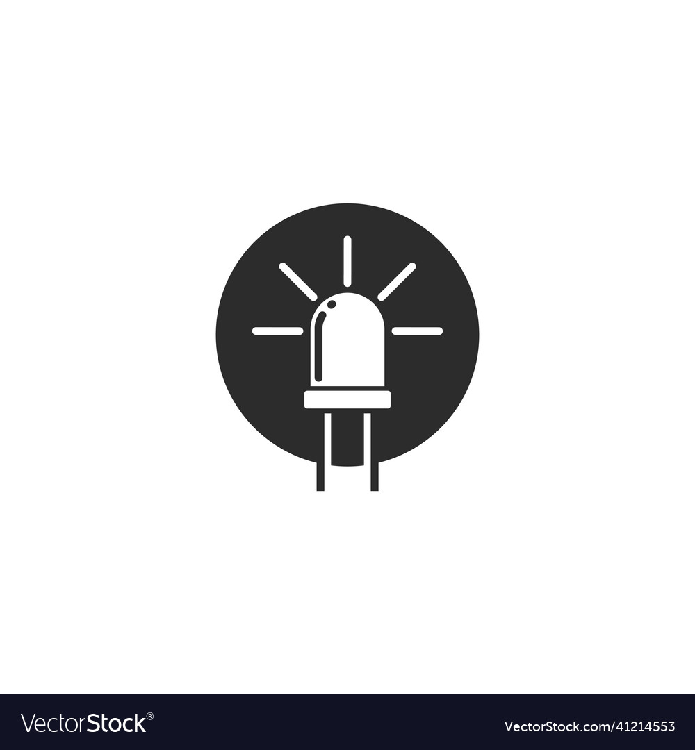 Led light icon sign design template Royalty Free Vector