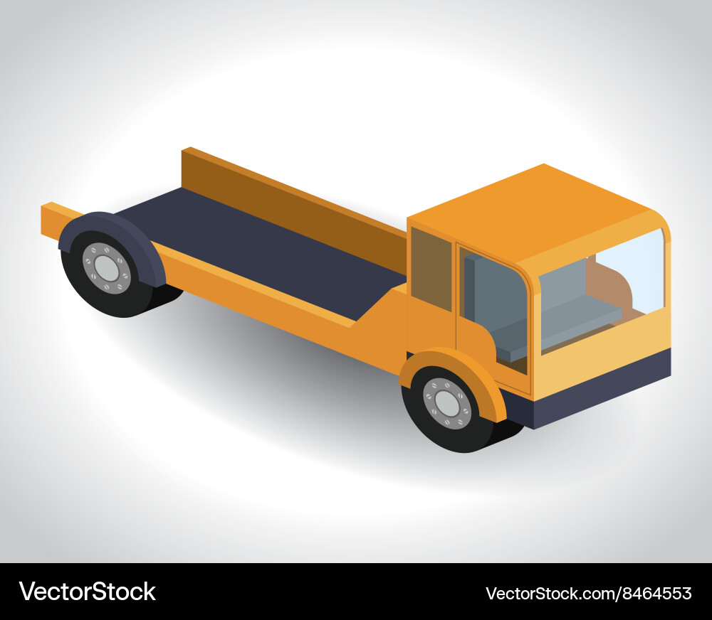 Truck isometric design Royalty Free Vector Image