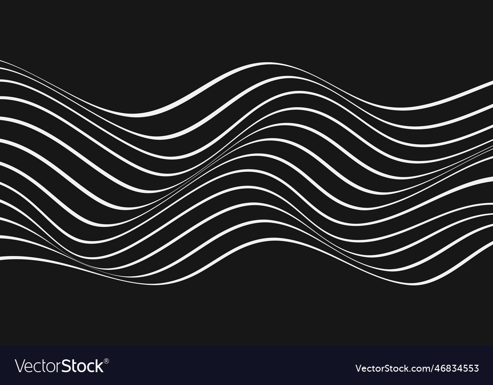 Wavy background with lines pattern curves Vector Image