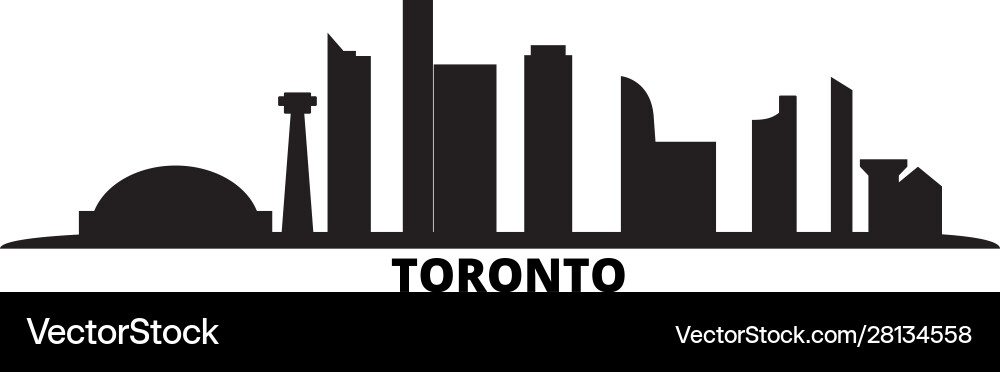 Canada toronto city skyline isolated Royalty Free Vector