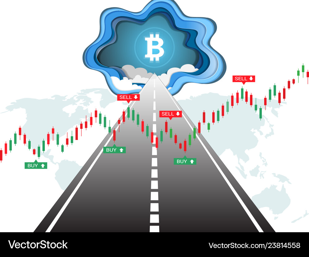 Candlestick patterns is a style of financial Vector Image