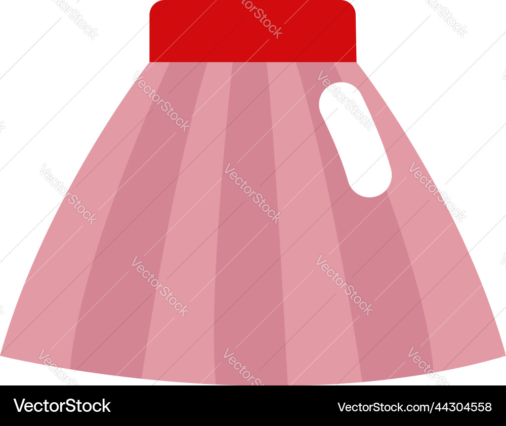Red flowy skirt on a white background Royalty Free Vector