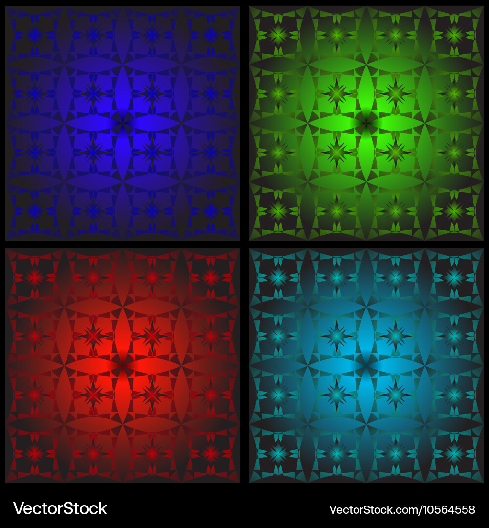 Set of patterns for stained glass Royalty Free Vector Image