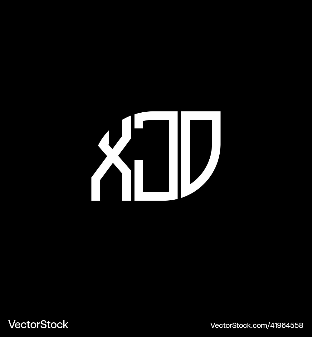 Xjo letter logo design on black background Vector Image