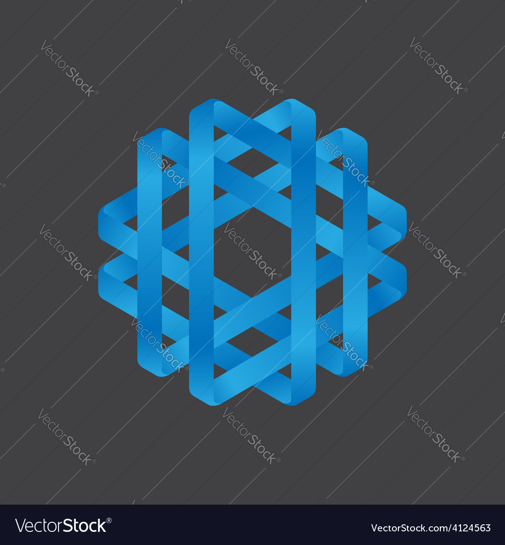 Abstract polygon logo design Royalty Free Vector Image