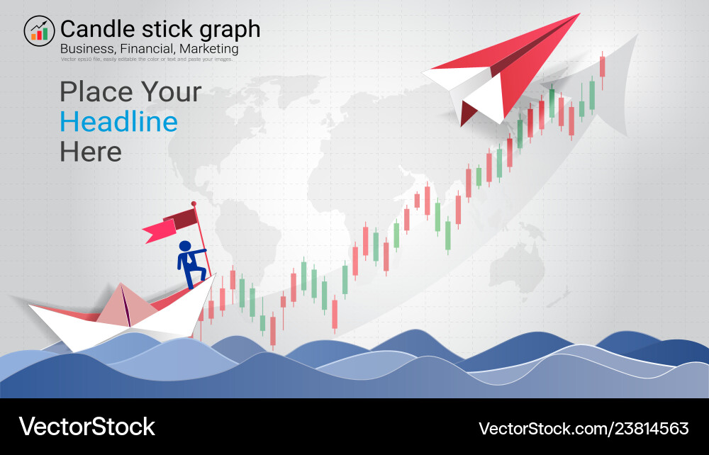 Candlestick patterns is a style of financial Vector Image