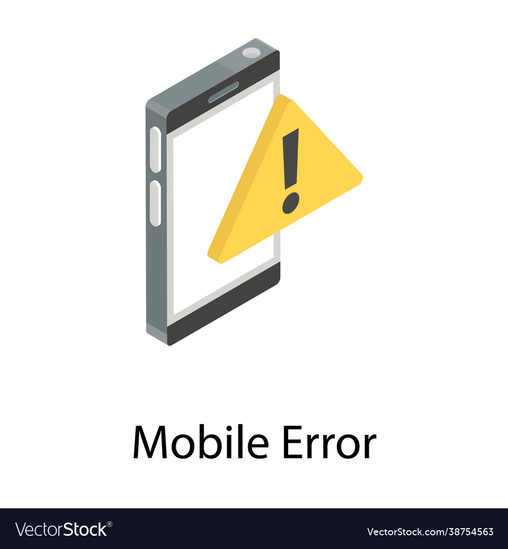 Mobile error Royalty Free Vector Image - VectorStock