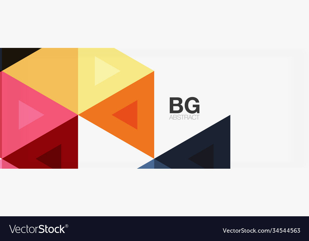 Mosaic Triangle Pattern Abstract Background Vector Image