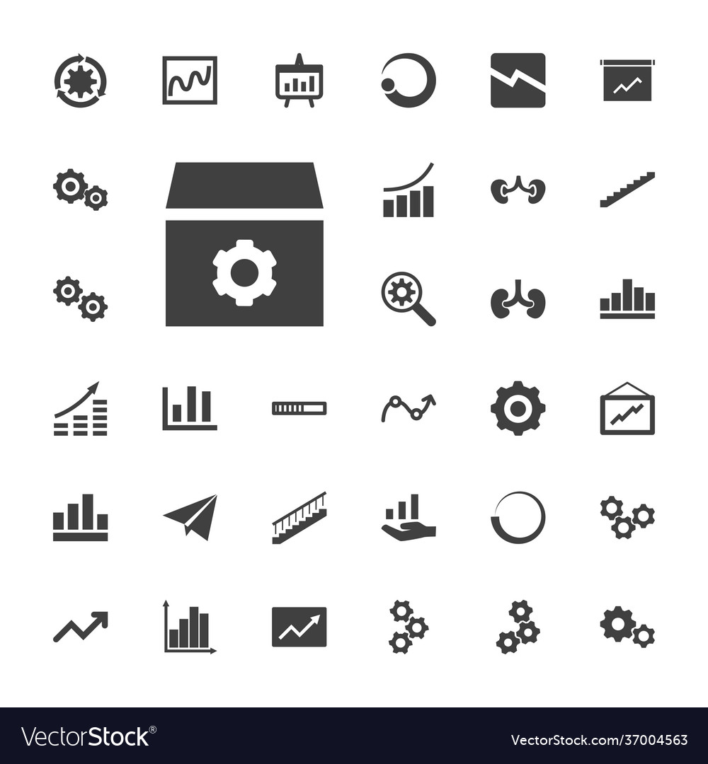 Progress icons Royalty Free Vector Image - VectorStock