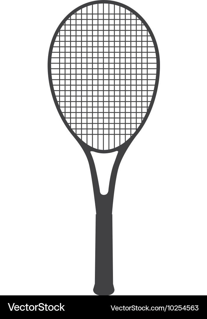 Racket tennis sport icon Royalty Free Vector Image