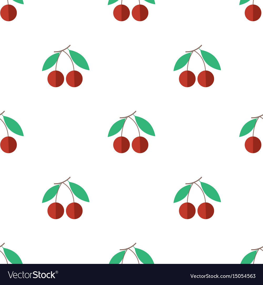 Seamless pattern with cherry Royalty Free Vector Image
