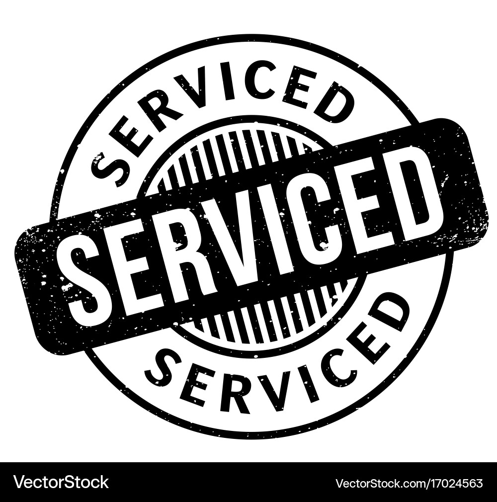 Serviced rubber stamp Royalty Free Vector Image