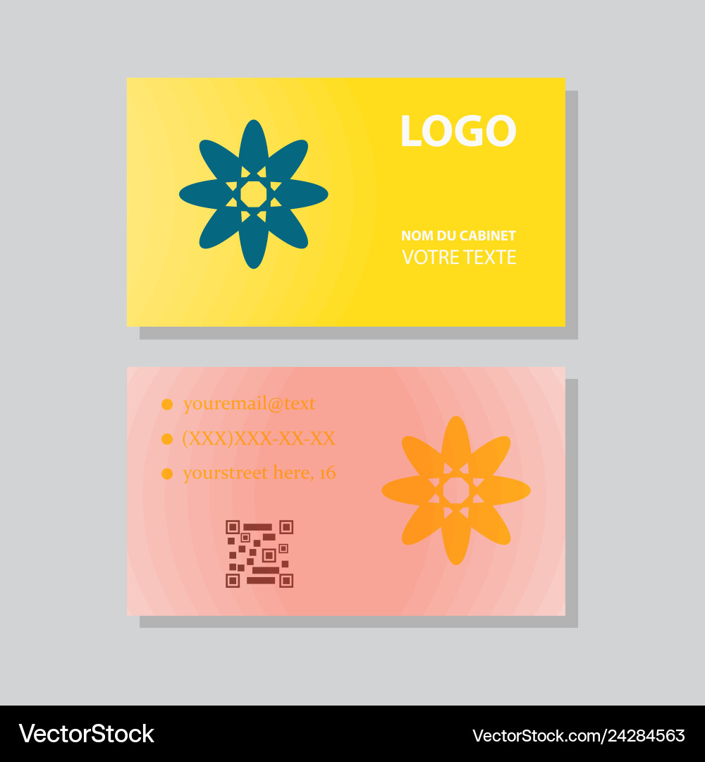 Simple business card with logo or icon Royalty Free Vector