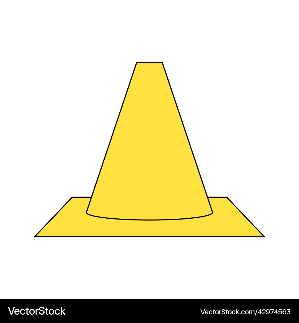 Soccer training obstacle cone pictogram Royalty Free Vector