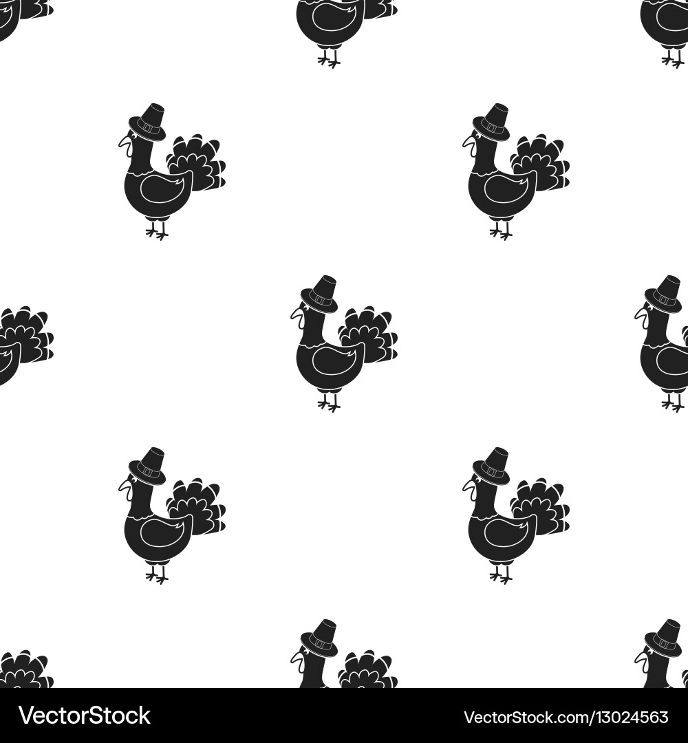 Turkey icon in black style isolated on white Vector Image