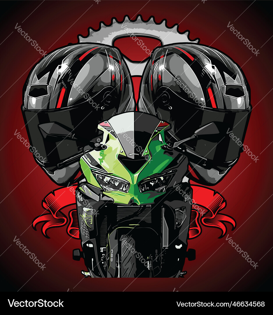 Biker template for graphic design Royalty Free Vector Image