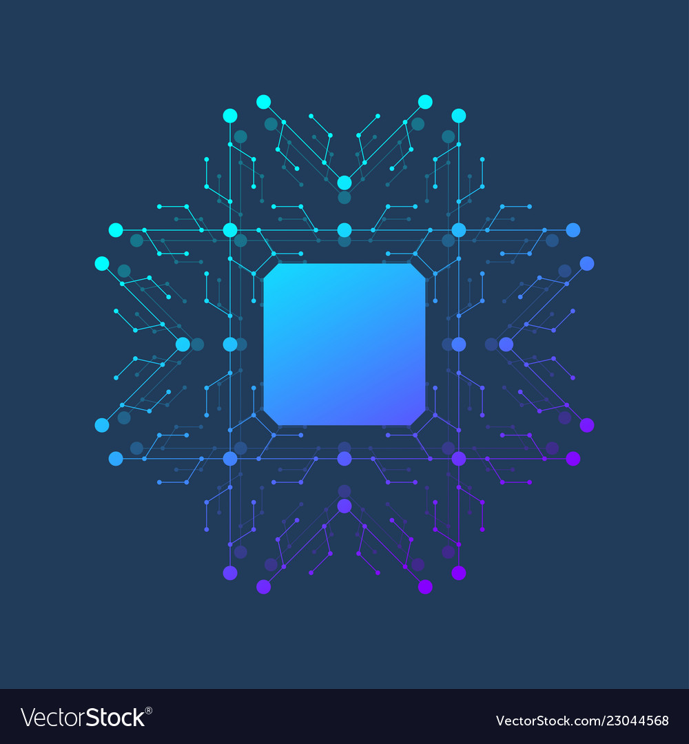 Chip icon - computer Royalty Free Vector Image