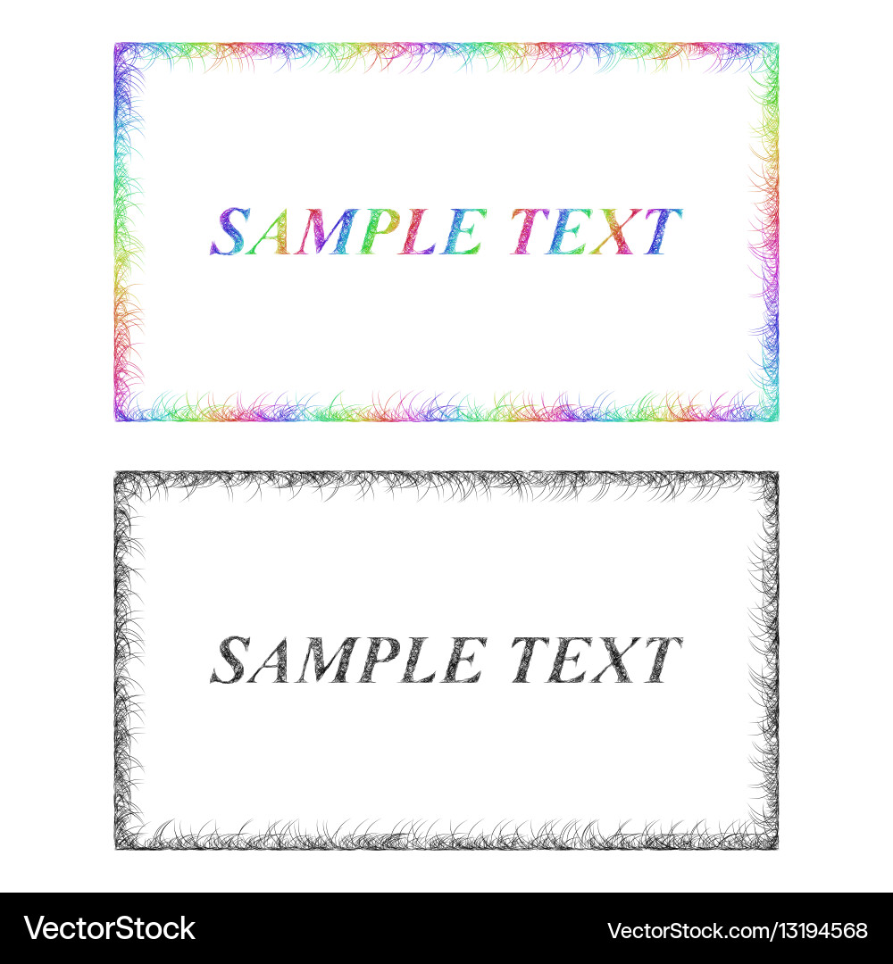 Colorful and monochrome card frame designs Vector Image